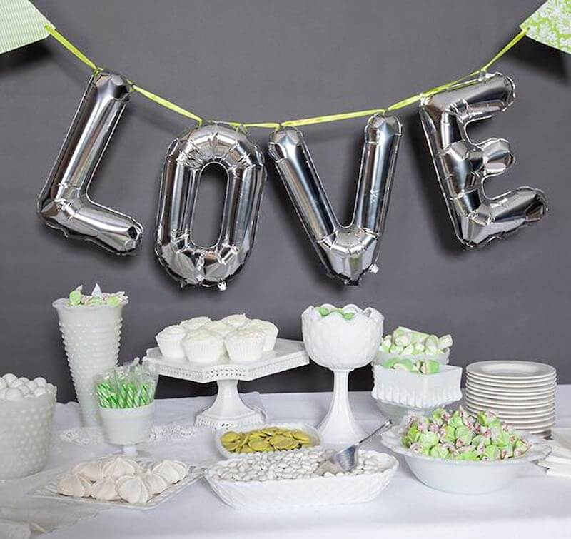 13" Silver Foil Alphabet & Number Balloons | eFavormart