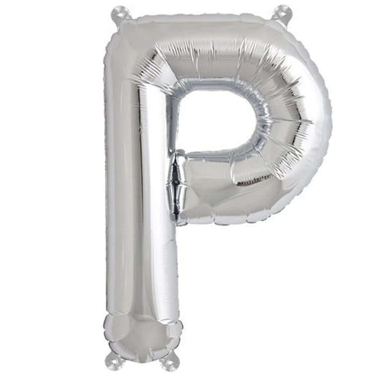 13" Silver Foil Alphabet & Number Balloons | eFavormart